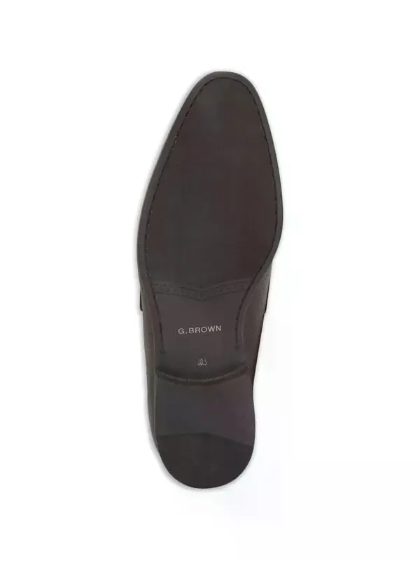 G. BROWN SHOES Round-toe Leather Loafers