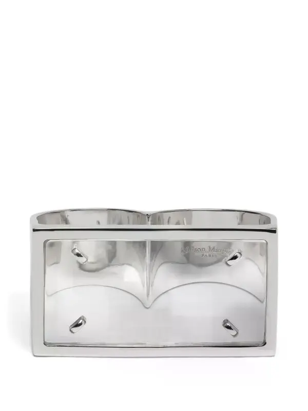 MAISON MARGIELA Four Stitches Double Signet Ring - Silver