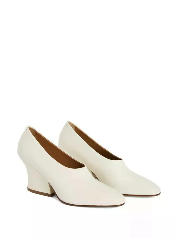 JIL SANDER Block Heel Pumps - White