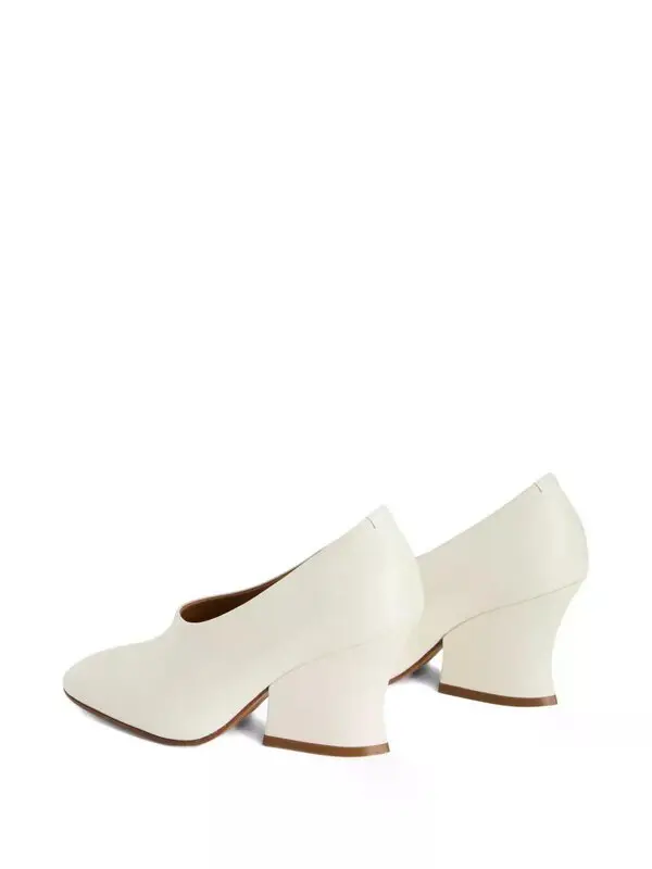 JIL SANDER Block Heel Pumps - White