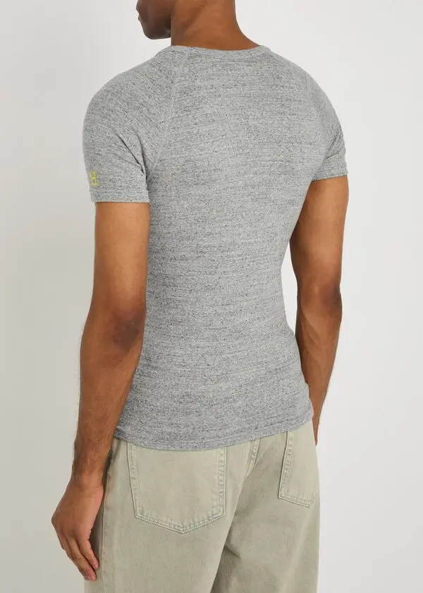 STRETCH FRAISE Ribbed Stretch-cotton T-shirt