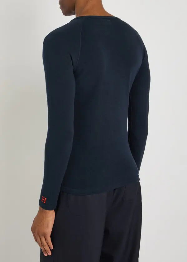 STRETCH FRAISE Ribbed Stretch-cotton T-shirt