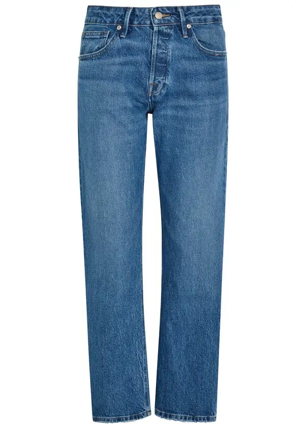 Good American Vintage Straight Ankle Jeans - Navy
