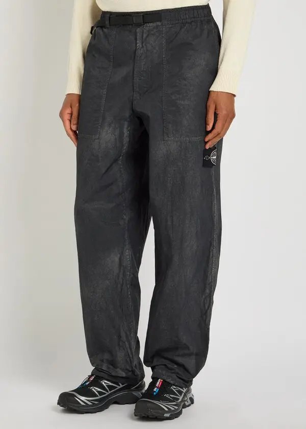 Stone Island Spray Straight-leg Nylon Trousers