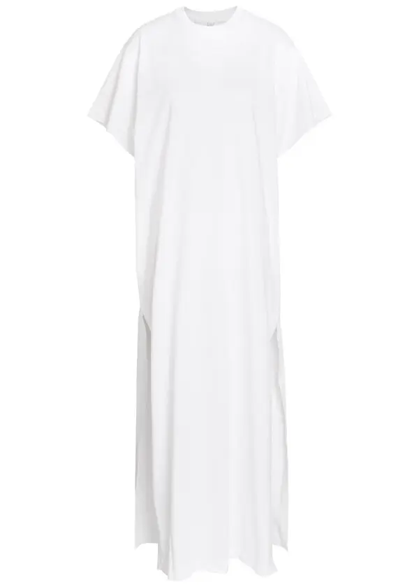 RÙADH The Braun Cotton Maxi T-shirt Dress - White