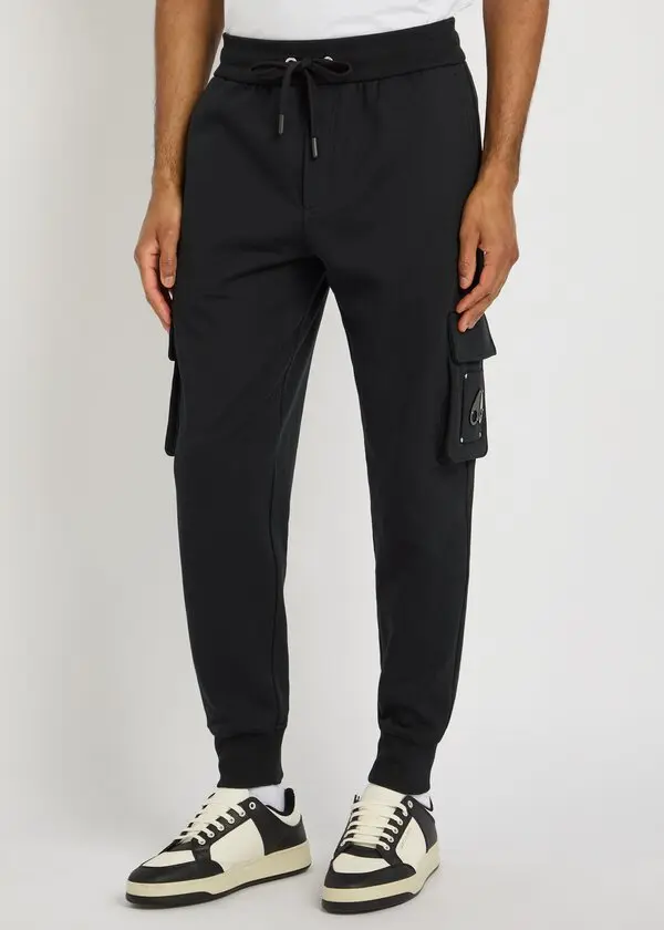 Moose Knuckles Hartsfield Tapered-leg Cotton Cargo Sweatpants - Black
