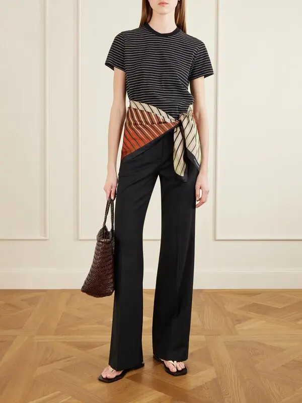 KALLMEYER Kenzie Striped Cotton-jersey T-shirt