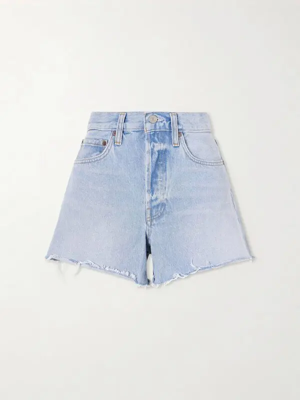AGOLDE Parker Frayed Denim Shorts