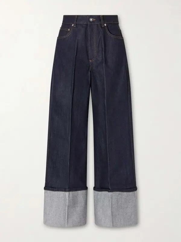 Givenchy Creased Wide-leg Denim Jeans - Blue
