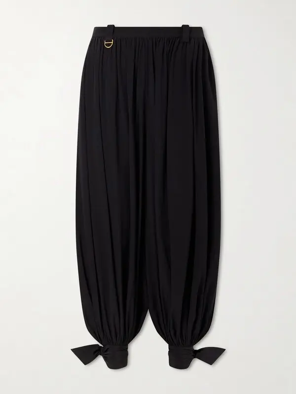 Chloé Silk Crepe De Chine Balloon Pants - Black