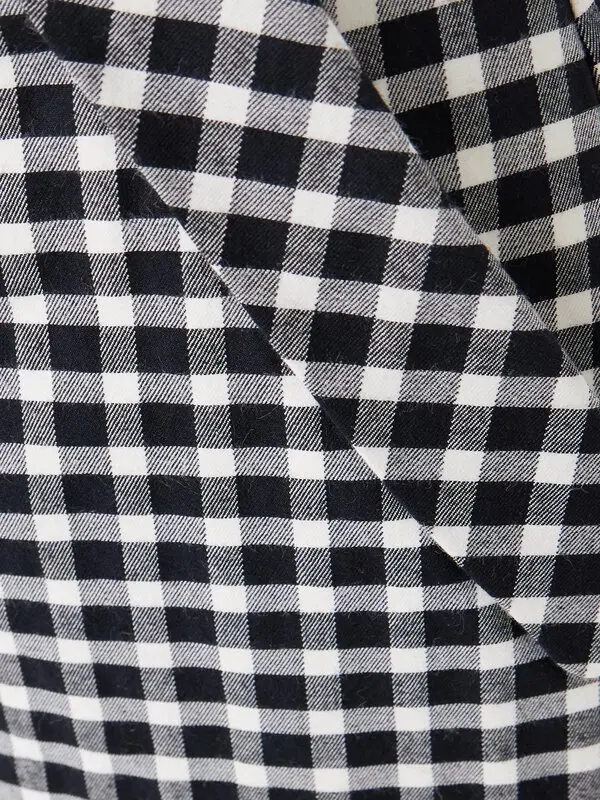 Posse Chiara Checked Cotton-blend Shorts