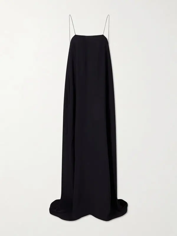 Ralph Lauren Erickson Satin Maxi Dress - Black
