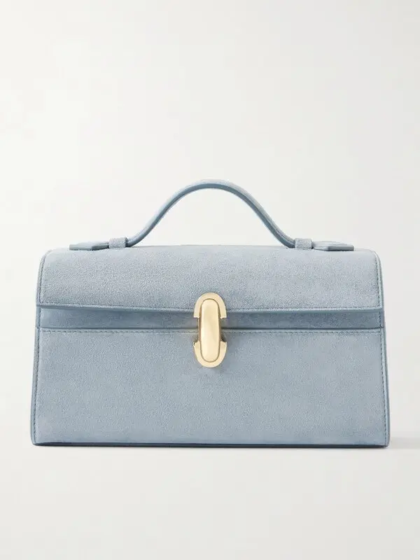 Savette Symmetry Pochette Suede Tote - Blue