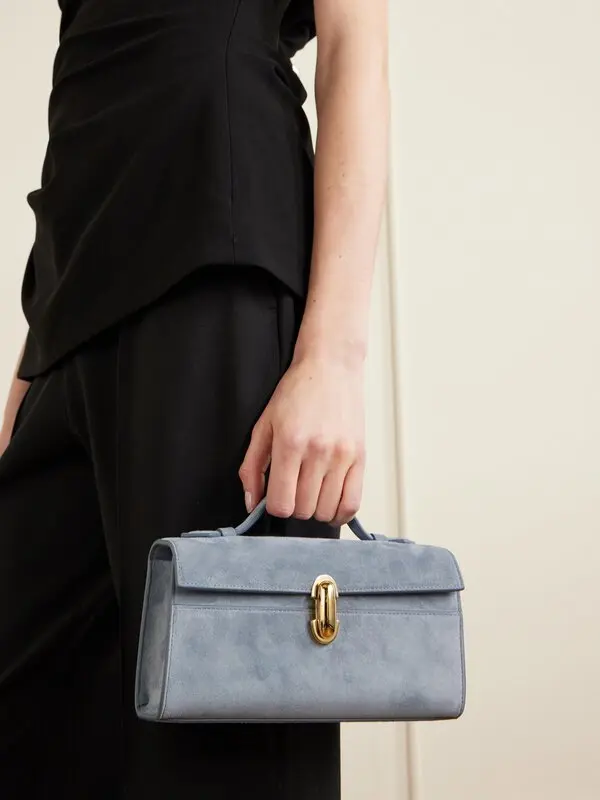 Savette Symmetry Pochette Suede Tote - Blue