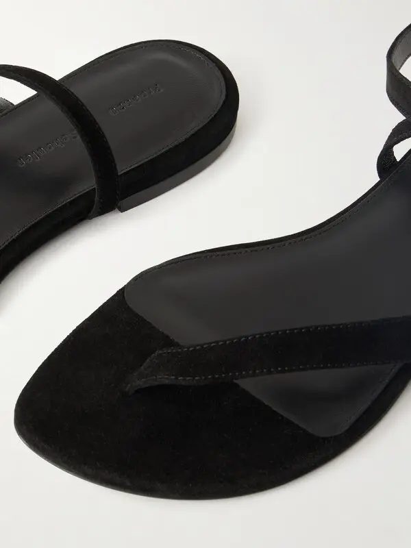 Proenza Schouler Suede Tie Fastening Sandals - Black