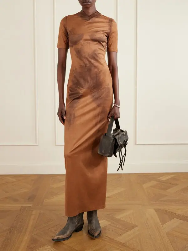 Acne Studios Dueda Printed Jersey Midi Dress