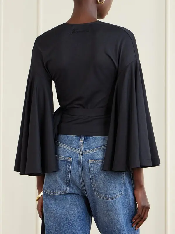 Jacquemus The Ventadou Paper-blend Wrap Top