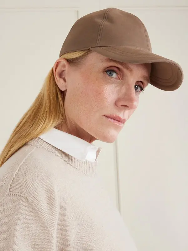 THE ROW Caspian Cotton And Cashmere-blend Baseball Cap - Neutrals