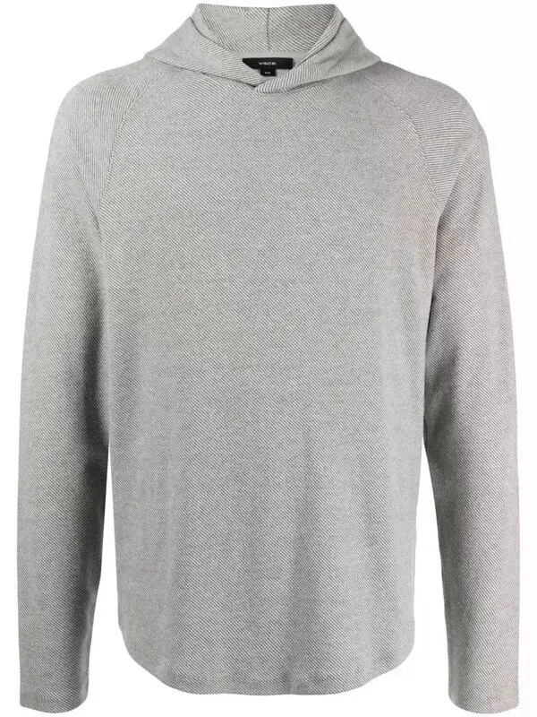 Vince Twill-weave Long-sleeve Hoodie