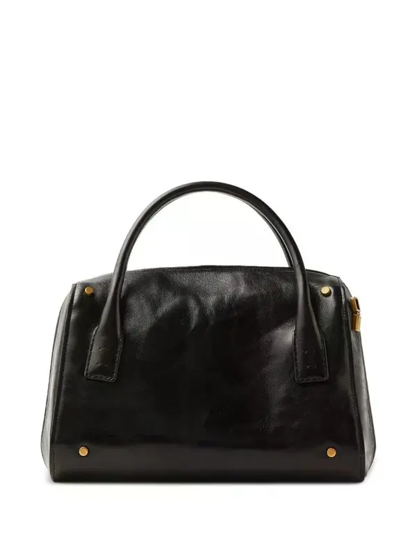 Versace Calf Leather Boston Bag With Medusa Cameo - Black