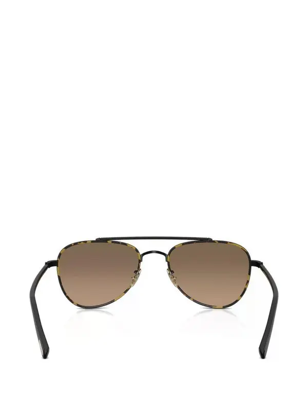 Oliver Spencer Aviator Sunglasses With Tortoiseshell Effect Brow Bar