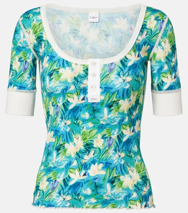 Chloé Floral Cotton-blend Bowling Shirt - Multicoloured
