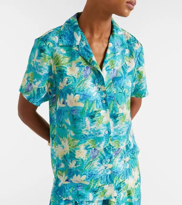 Chloé Floral Cotton-blend Bowling Shirt