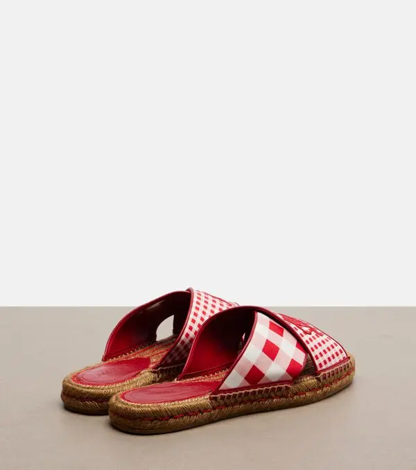 JIMMY CHOO Aciel Checked Espadrille Sandals