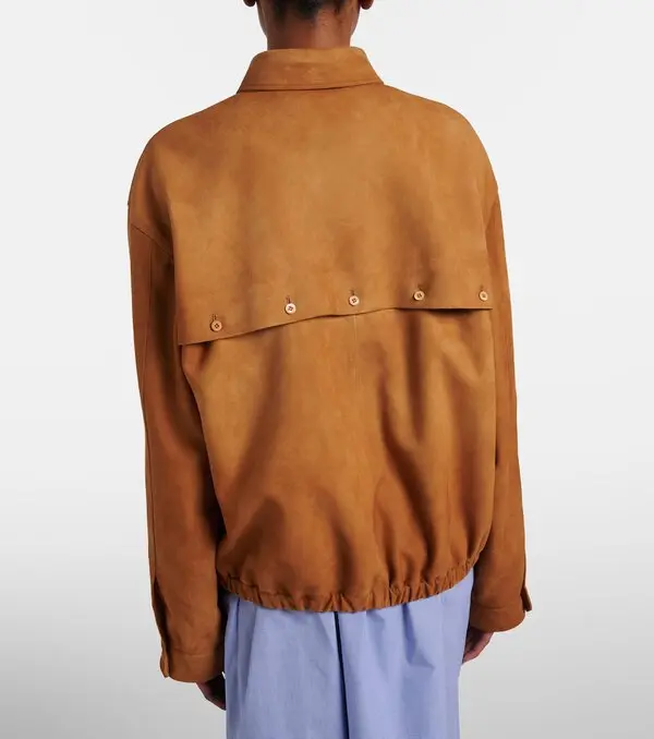 Miu Miu Suede Blouson Jacket - Brown