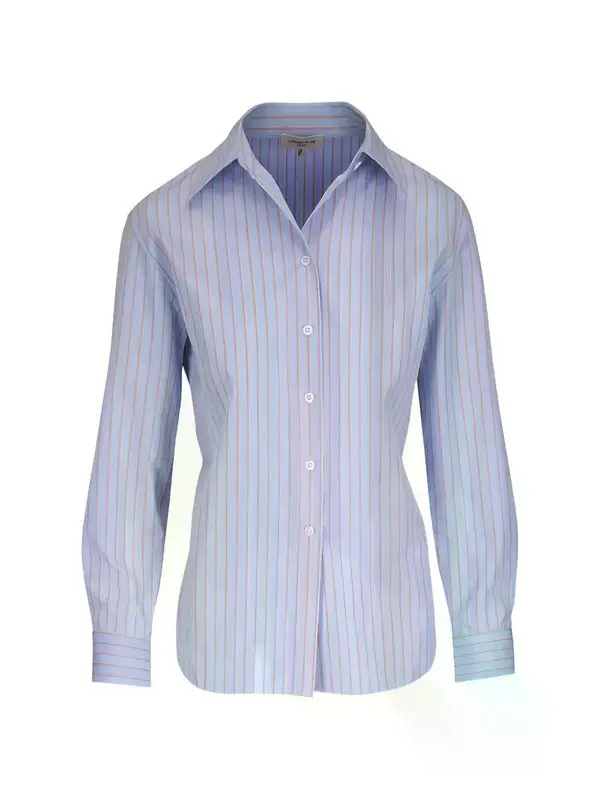 Lafayette 148 New York Striped Cotton Button-down Shirt