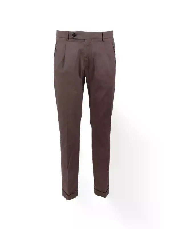 BERWICH Tailored Pleated Trousers - Brown