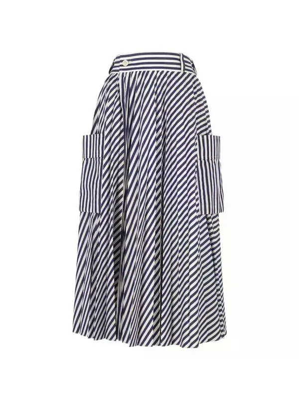 Sacai Pleated Midi Skirt With Cargo Pockets