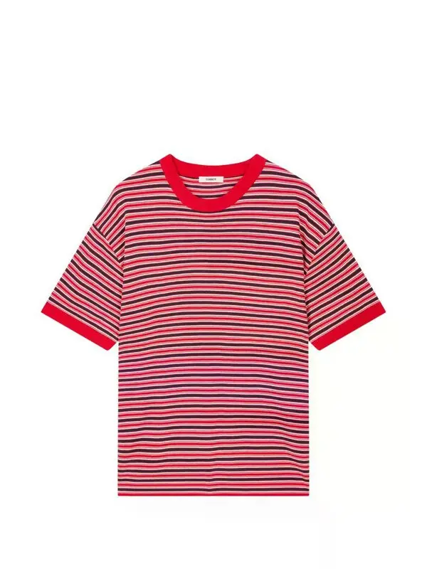 STUDIO TOMBOY Striped Short Sleeve T-shirt - Red