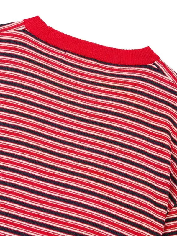 STUDIO TOMBOY Striped Short Sleeve T-shirt - Red