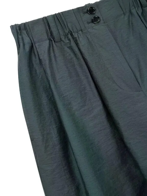 STUDIO TOMBOY Relaxed-fit Pleated Cotton Shorts - Grey