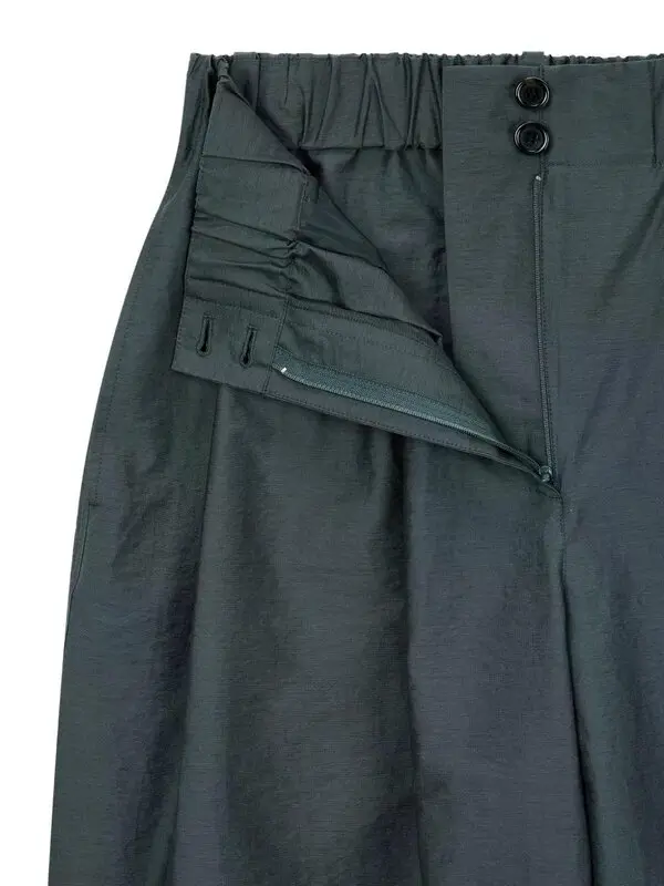 STUDIO TOMBOY Relaxed-fit Pleated Cotton Shorts - Grey