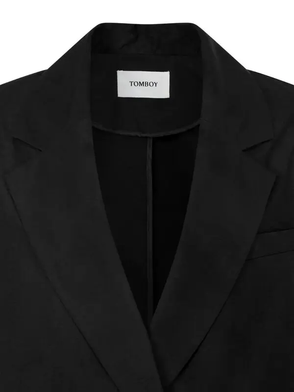 STUDIO TOMBOY Single-breasted Cotton Blazer - Black