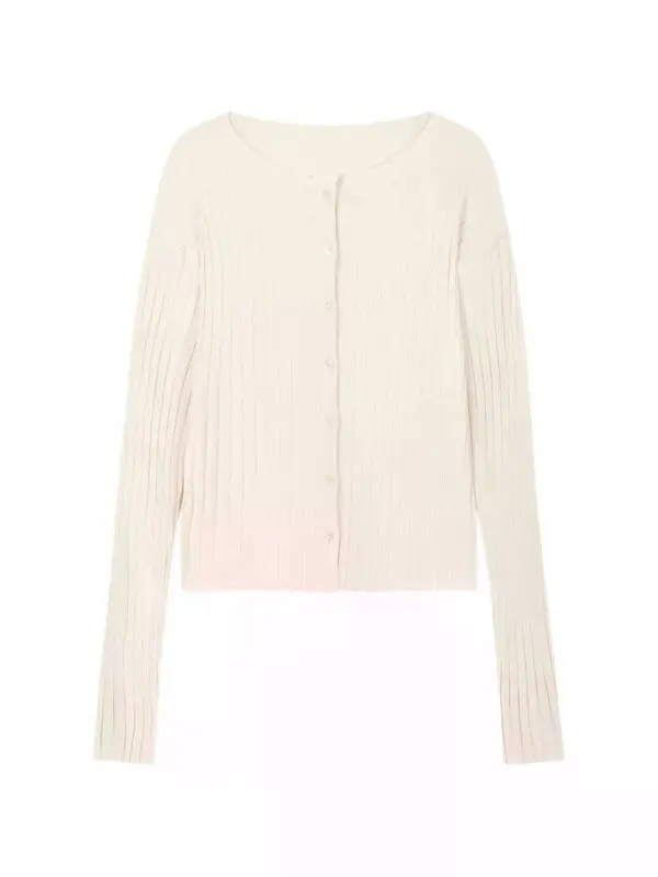 STUDIO TOMBOY Ribbed Button-down Cardigan