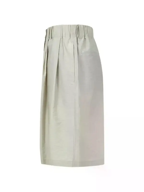 STUDIO TOMBOY Relaxed-fit Pleated Cotton Shorts - Neutrals