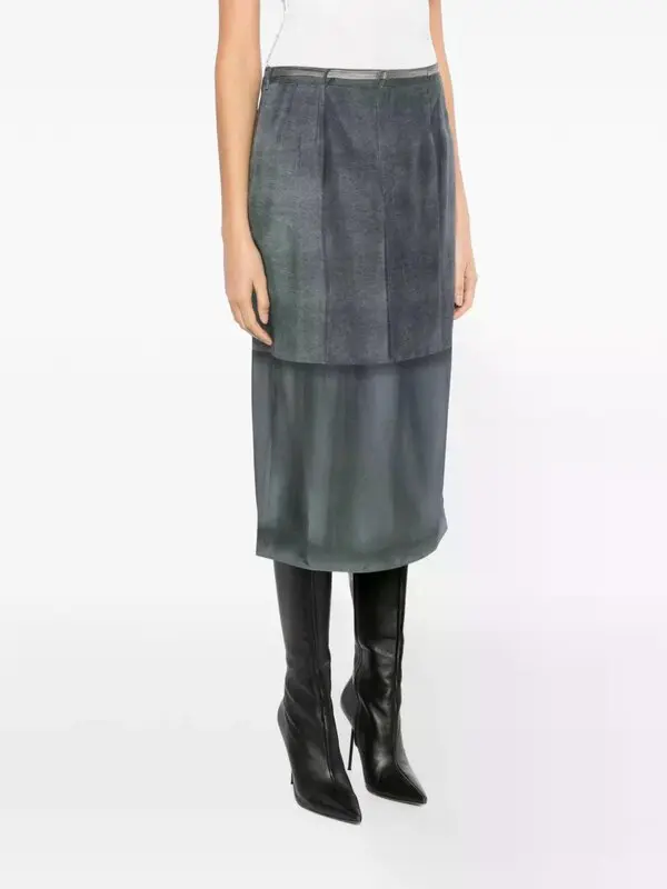 JNBY Contrast-tone Midi Skirt
