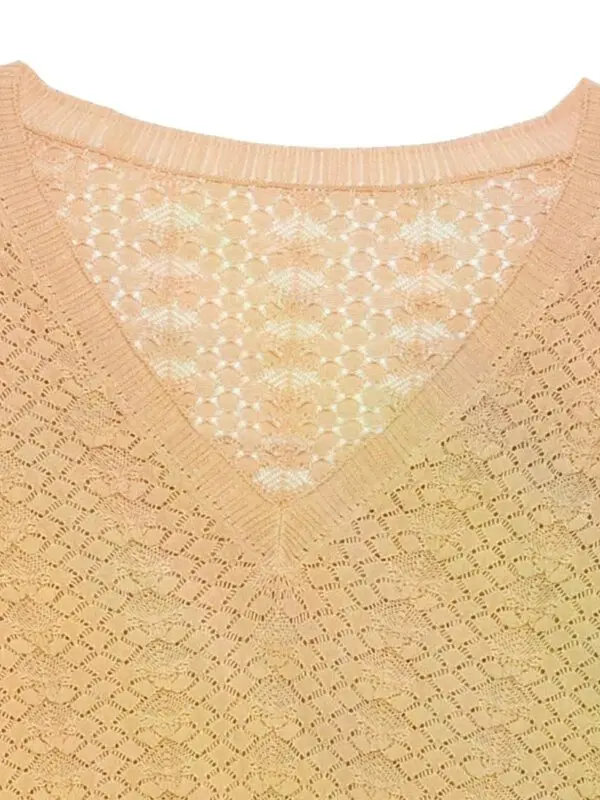 JNBY Crochet-knit V-neck Top