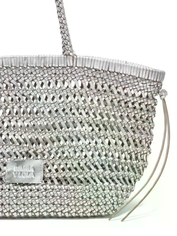 Bimba Y Lola Woven Braided Handle Tote Bag