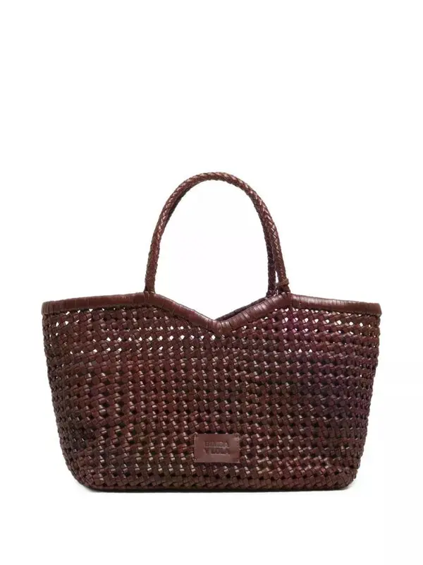 Bimba Y Lola Plaited Leather Tote Bag - Brown