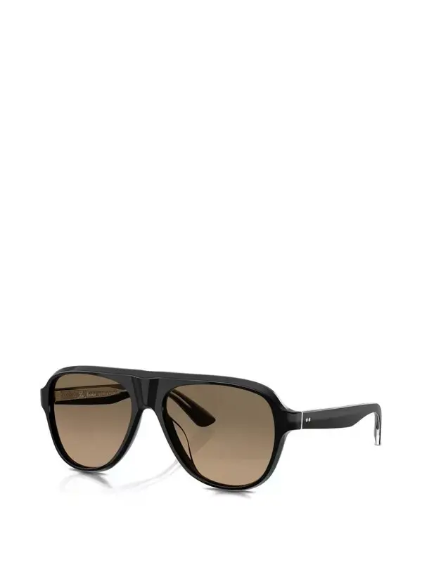 Oliver Spencer Pilot Frame Sunglasses - Black