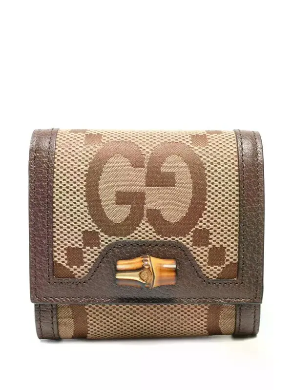 Gucci 2022-2025 Jumbo Gg Canvas Wallet - Neutrals