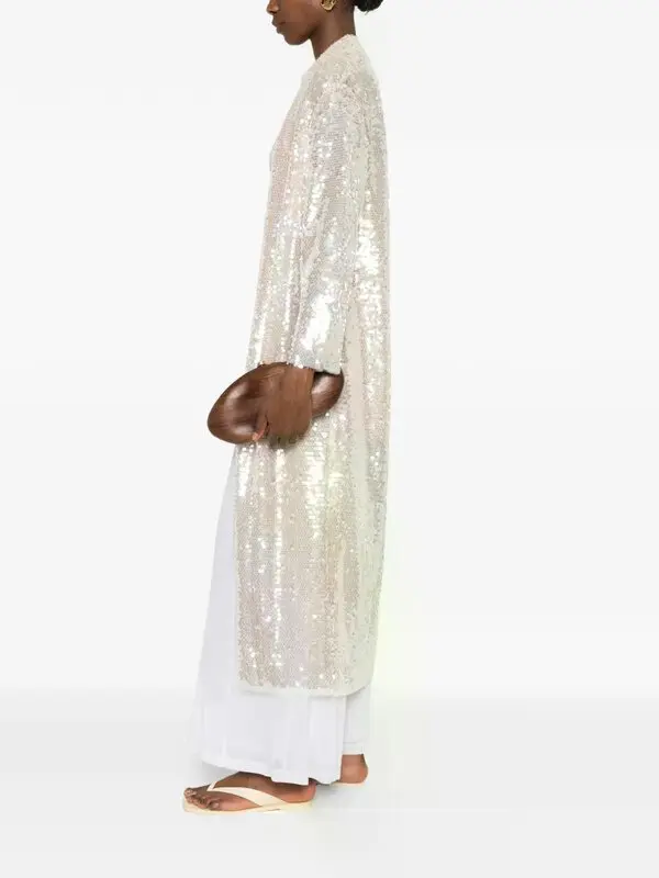FORTE_FORTE Sequin-embellished Overcoat