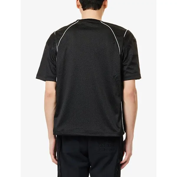GODMADE Logo-print Perforated Jersey T-shirt