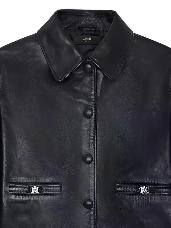 Amiri Leather Buttoned Jacket