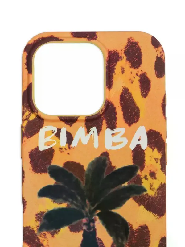 Bimba Y Lola Iphone 16 Pro Palm Tree-print Phone Case - Orange