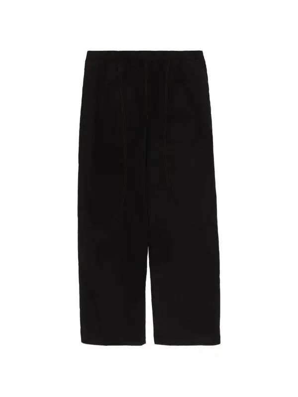 Bimba Y Lola Straight-leg Trousers With Elasticated Waistband - Black